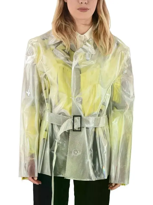 MAISON MARGIELA Belted Transparent Jacket - Yellow