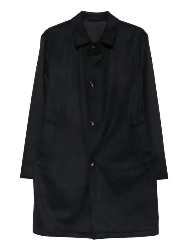 KIRED Cashmere Button-down Coat - Blue