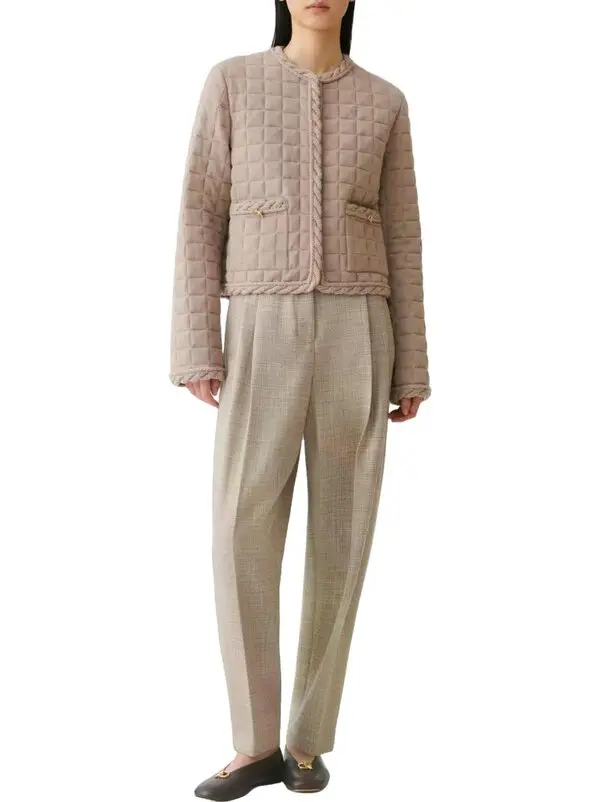 Fabiana Filippi Quilted Braided-trim Coat - Neutrals