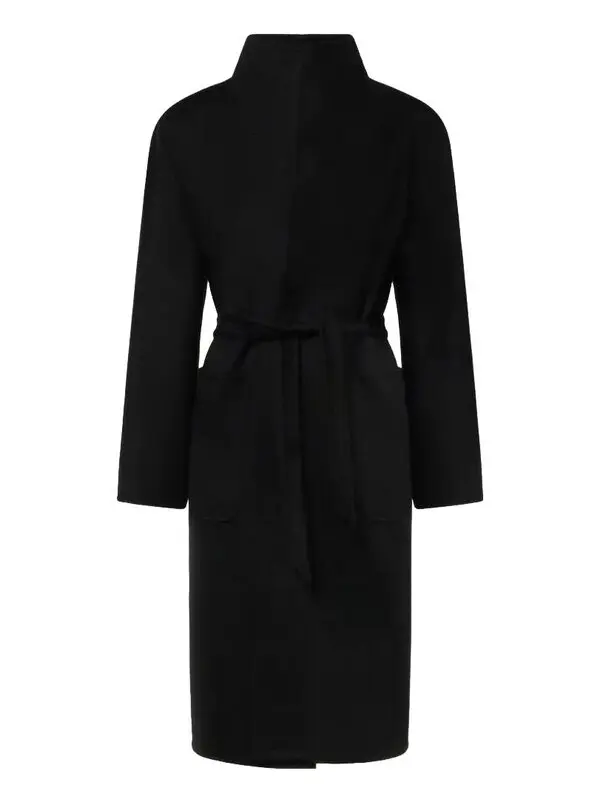 Max Mara Belted Cashmere Coat - Black