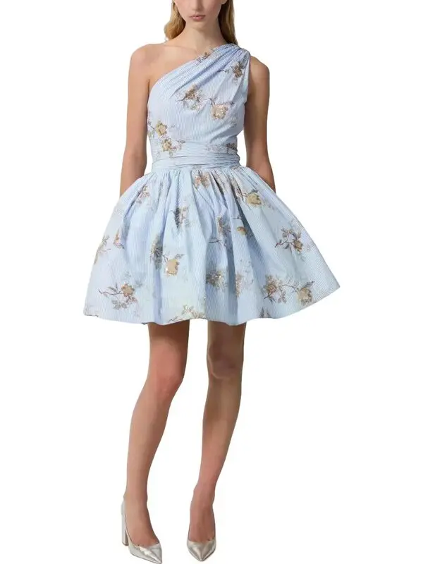 AKNVAS One-shoulder Mini Dress - Blue