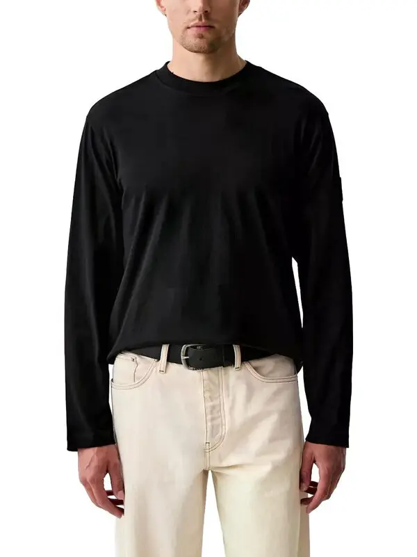 Karl Lagerfeld Logo-patch Long-sleeve T-shirt - Black