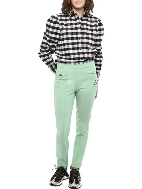 Woolrich Logo Embroidered Trousers - Green