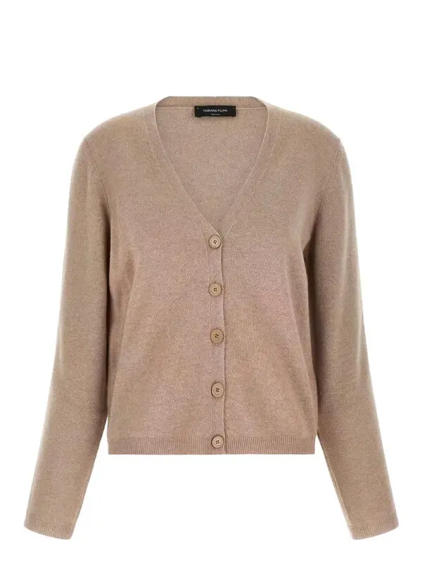 Fabiana Filippi Filo Diamante V-neck Cardigan - Neutrals