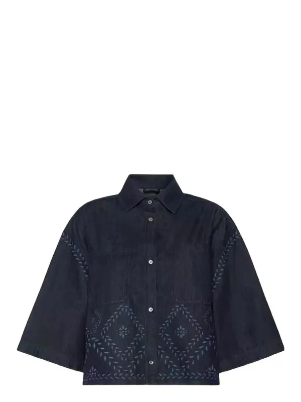 Max Mara Dalare Embroidered Shirt - Blue