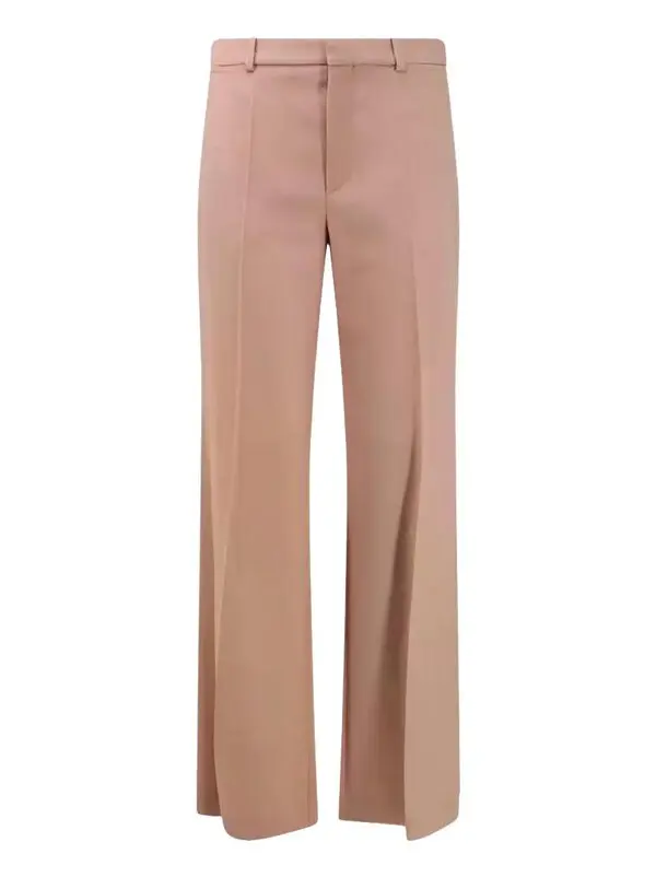 Chloé Pressed Crease Wide-leg Trousers - Neutrals