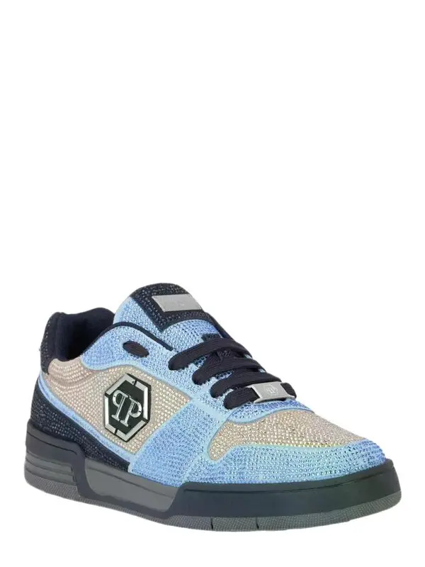 Philipp Plein Low-top Sneakers With Rhinestone Embellishments - Blue
