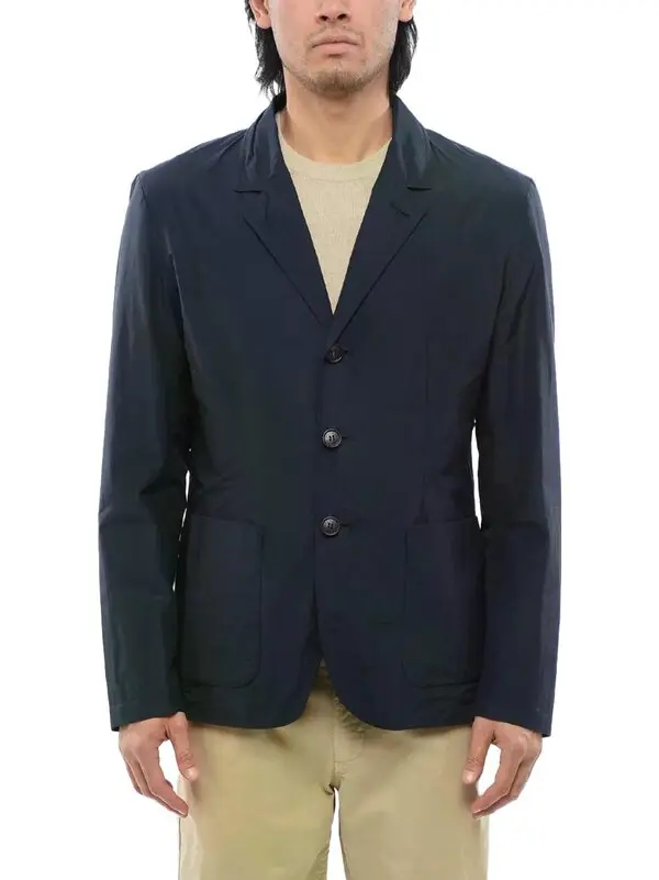 Woolrich Single-breasted Patch-pocket Blazer - Blue