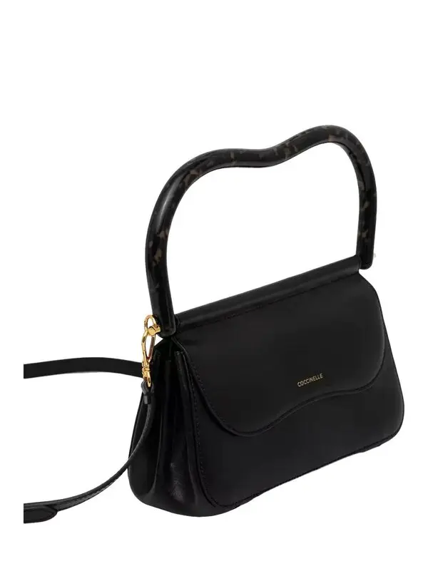 COCCINELLE Tortoiseshell-effect Shoulder Bag - Black