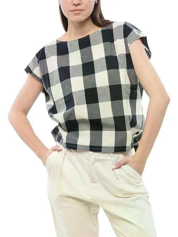 Woolrich Checkered Cotton Blouse - Neutrals