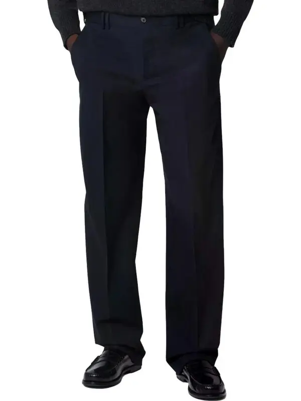PT TORINO Pressed-crease Tailored Trousers - Blue
