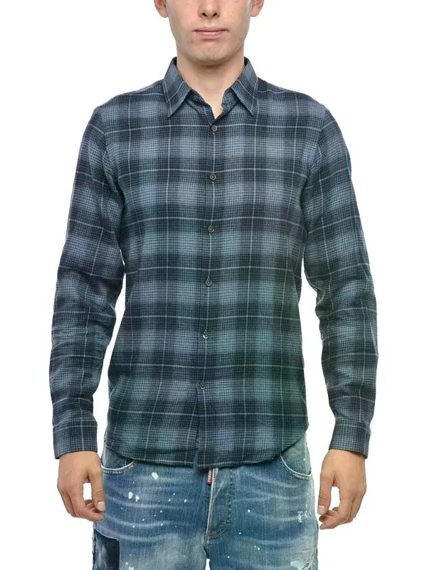 Theory Plaid-pattern Shirt - Blue