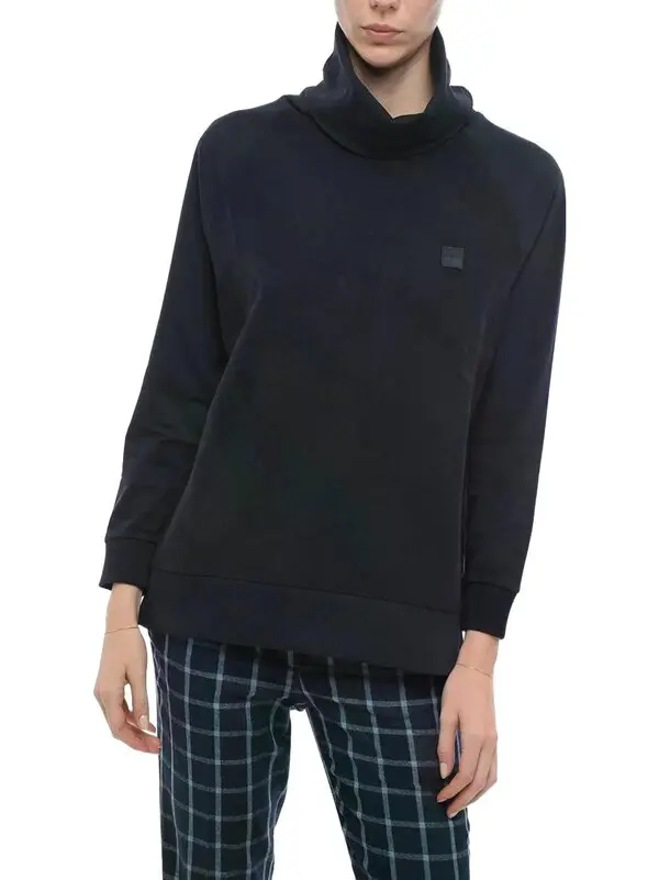 Woolrich Logo Patch Turtleneck Sweater - Blue