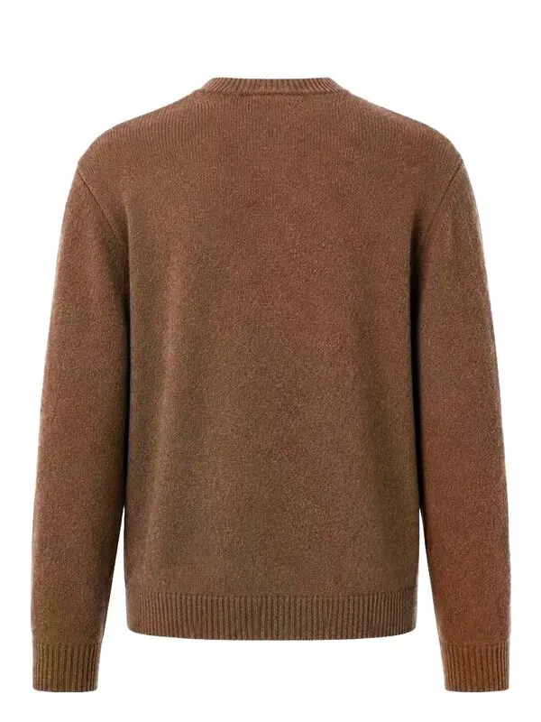 ROBERTO COLLINA Crew Neck Knitted Sweater - Brown