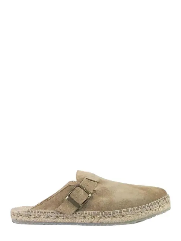 ESPADRILLES Suede Buckle-fastening Sandals - Neutrals