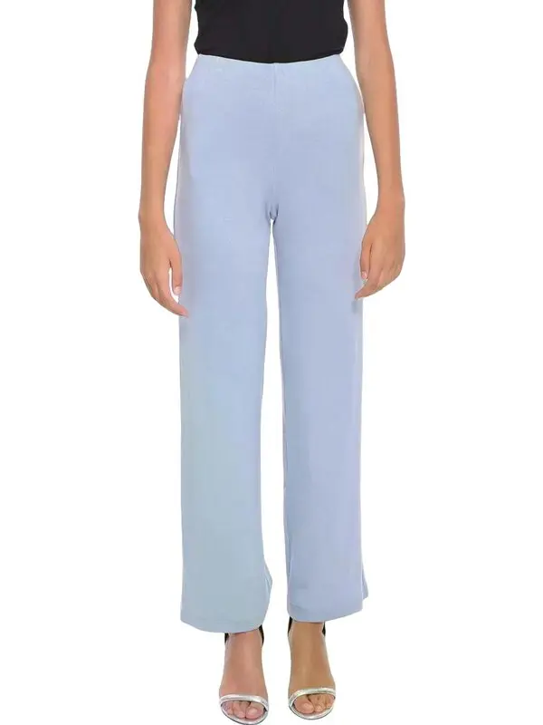 LAMA JOUNI Ribbed Palazzo Pants - Blue