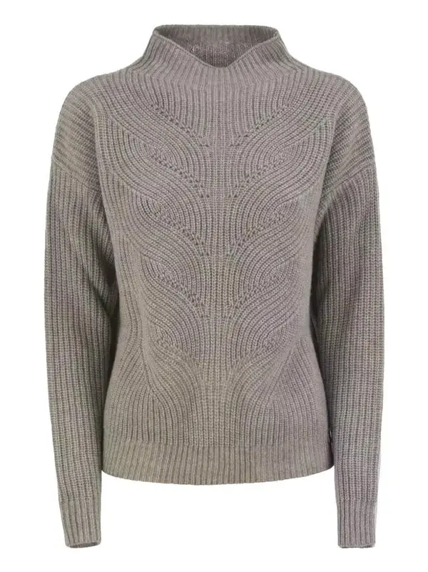 Herno Knit High-neck Sweater - Grey