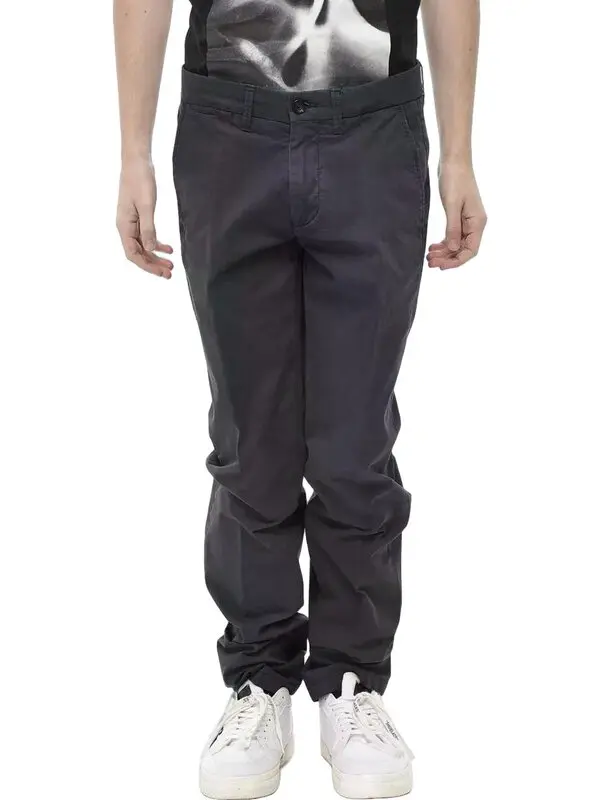 Corneliani Logo-patch Chino Trousers - Blue