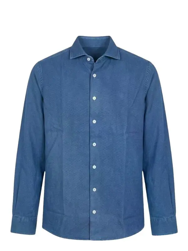 BASTONCINO Spread-collar Denim Shirt - Blue