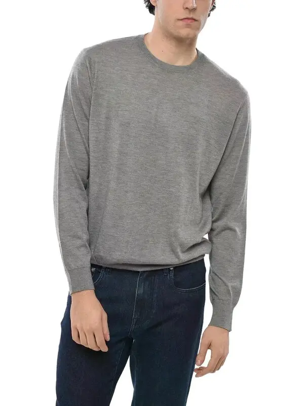 OLIVER LATTUGHI Crew Neck Long Sleeve Sweatshirt - Grey