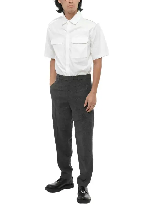 Neil Barrett Slim-fit Checked Trousers - Grey