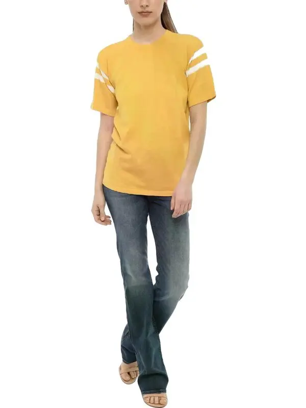 Woolrich Contrast-stripe Crew-neck T-shirt - Yellow