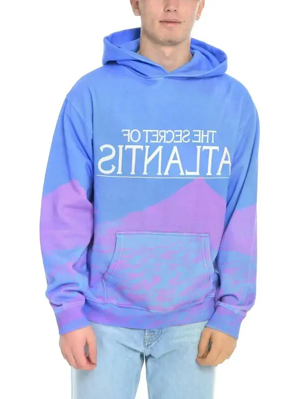 MSFTS Logo-print Cotton Hoodie - Blue