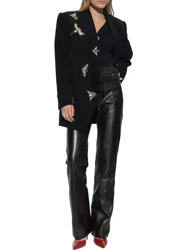 Balmain Embellished Shawl Lapel Blazer - Black