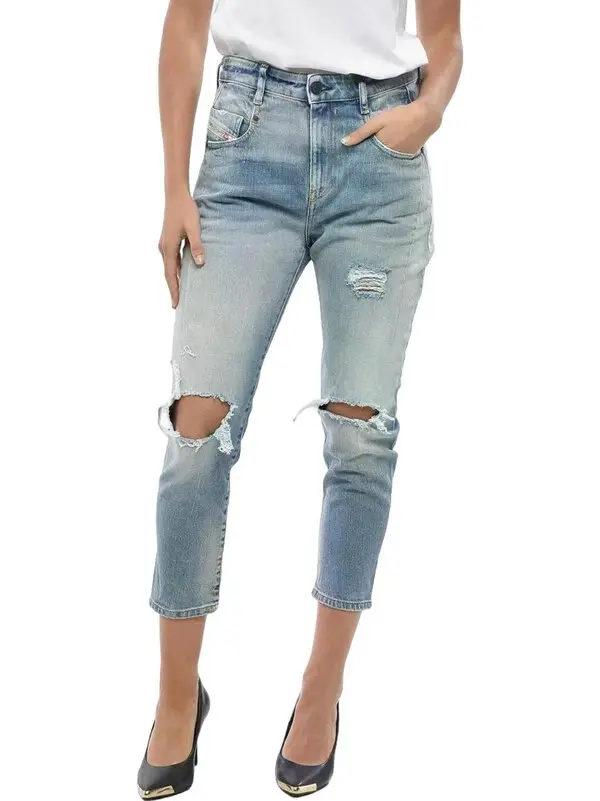 DIESEL® D-fayza Distressed Jeans - Blue