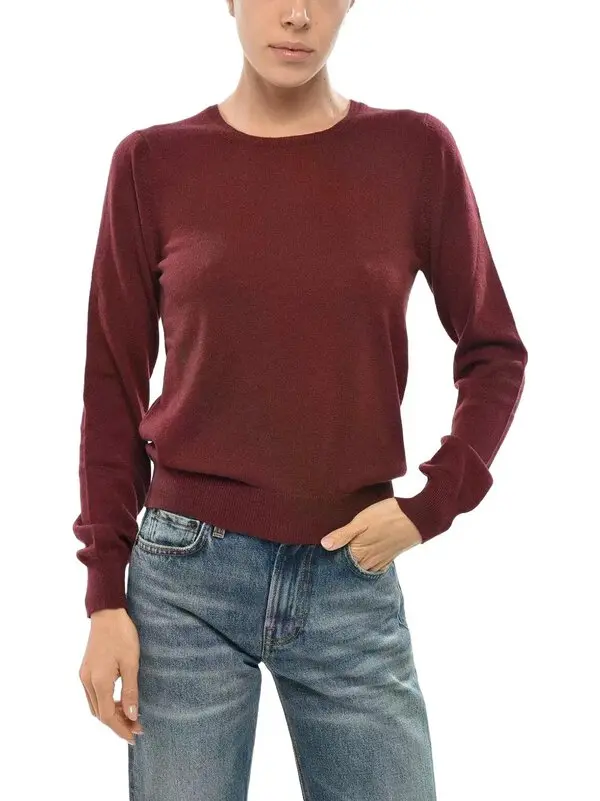 Malo Crew Neck Long Sleeve Sweater - Red