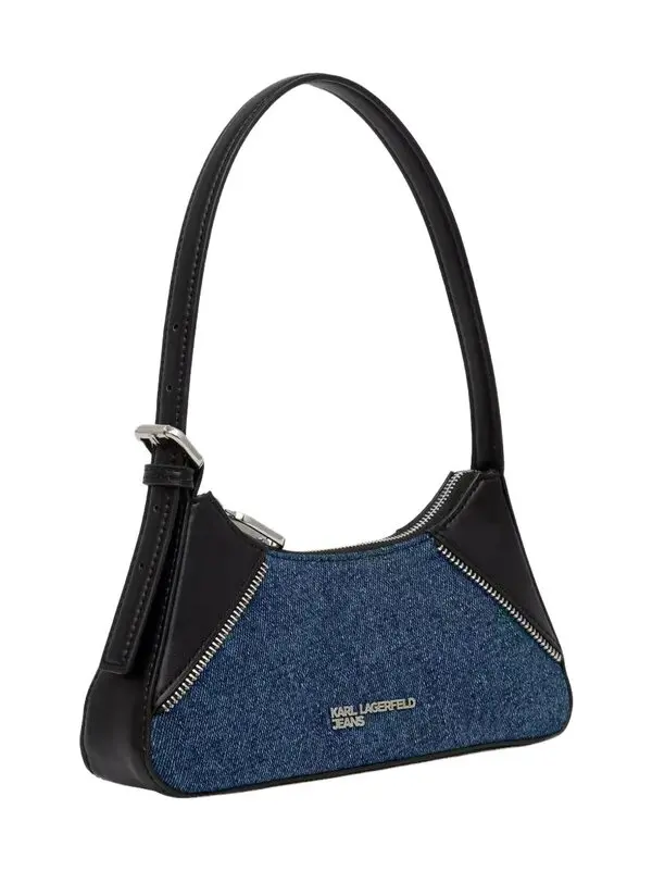Karl Lagerfeld Rebel Denim-panelled Tote Bag - Blue