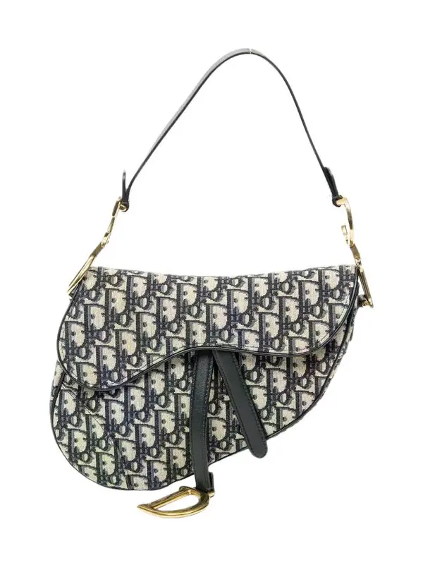 Dior Saddle Oblique Shoulder Bag - Neutrals