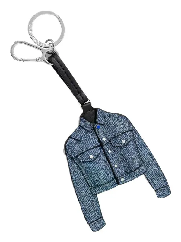 Karl Lagerfeld Denim Jacket Charm Keyring - Blue