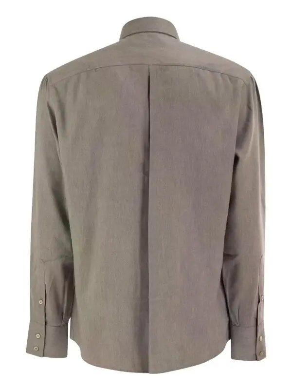 Brunello Cucinelli Button-down Box-pleat Shirt - Grey