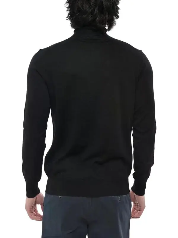 PAOLO PECORA High-neck Virgin-wool Knit - Black