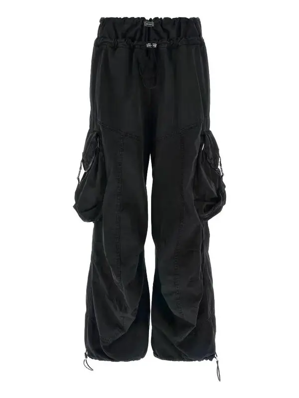 Attico Panelled Cargo Pants - Black