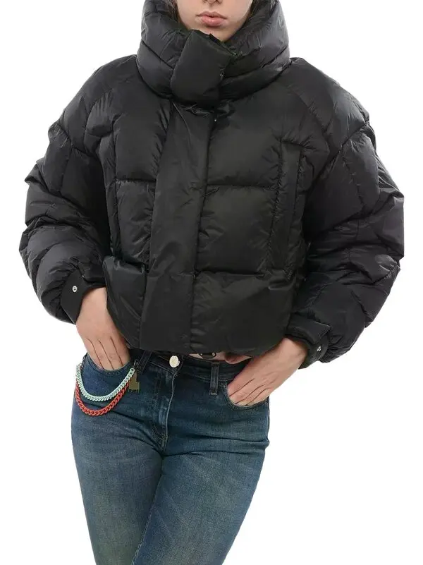 Bacon Puffa Ring Quilted Jacket - Black
