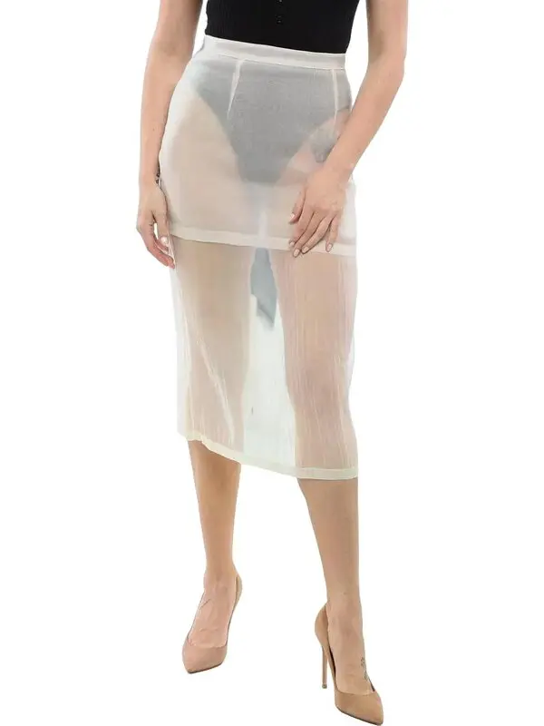 SUPER BLOND Silk Midi Skirt - Neutrals