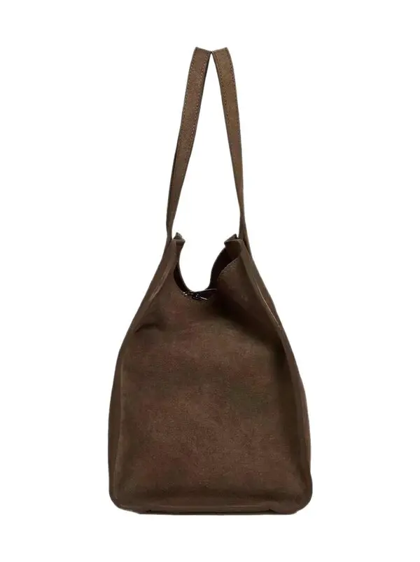 Liviana Conti Madison Suede Tote Bag - Brown