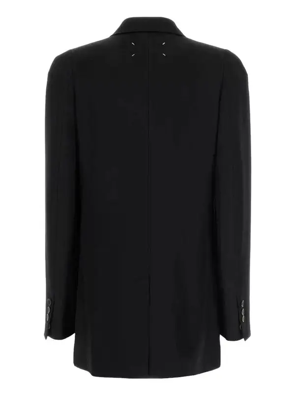 MAISON MARGIELA Double-breasted Wool Blazer - Black