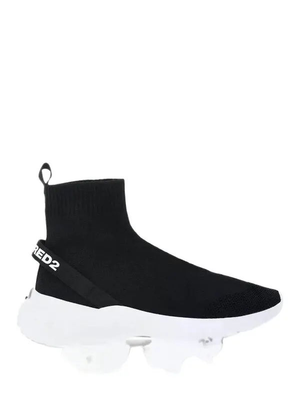 Dsquared2 Logo Detail Sock Sneakers - Black