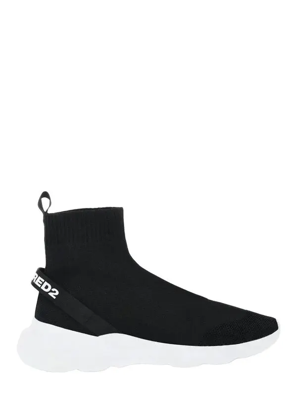 Dsquared2 Logo Detail Sock Sneakers - Black
