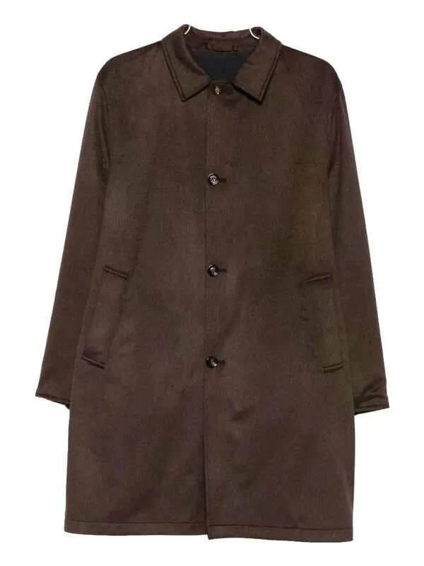 KIRED Cashmere Single-breasted Coat - Brown
