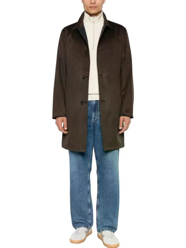 KIRED Cashmere Single-breasted Coat - Brown