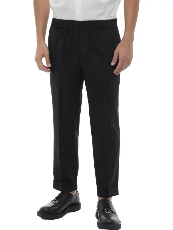 Neil Barrett Slim-fit Elasticated Waistband Trousers - Black