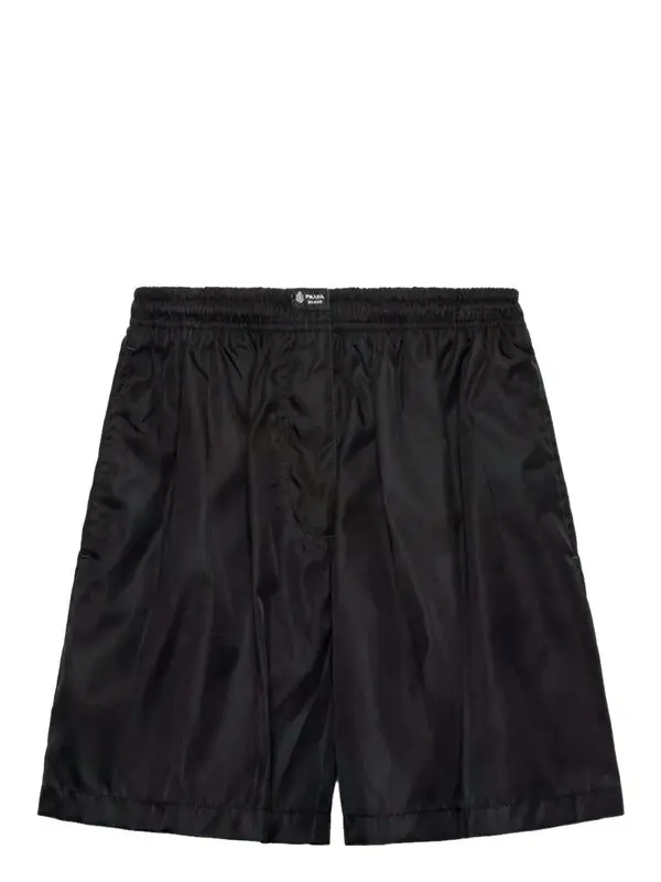 Prada Re-nylon Wide Leg Shorts - Black