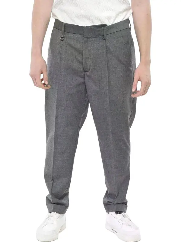 PAOLO PECORA Tailored Pleated Trousers - Grey
