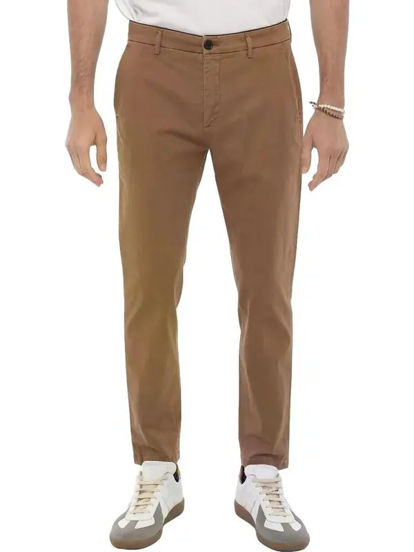 DEPARTMENT 5 Flap-pocket Slim Fit Trousers - Brown