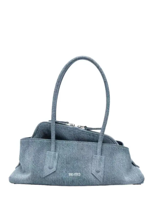 Attico Denim-effect Shoulder Bag - Blue