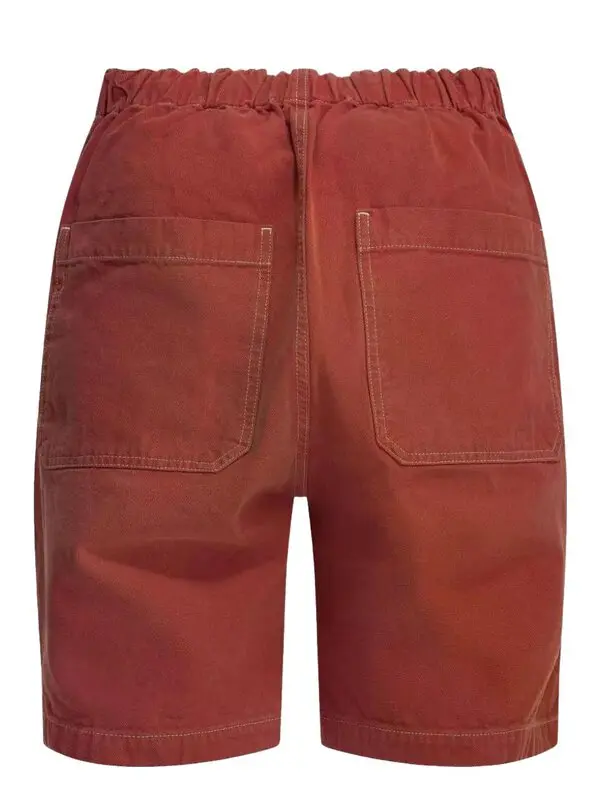 Kapital Contrast-stitch Multi-pocket Shorts - Red